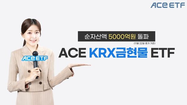 한투운용, ACE KRX금현물 ETF 순자산 5000억 돌파
